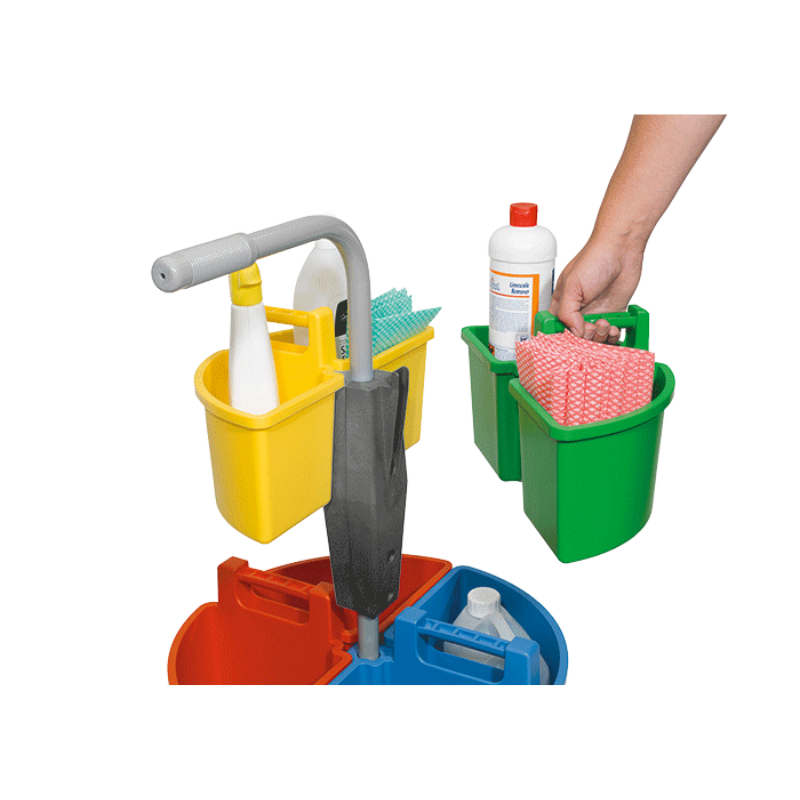 Numatic Four Caddy Carousel Trolley, Multi-coloured | Astro Hospitality Ltd