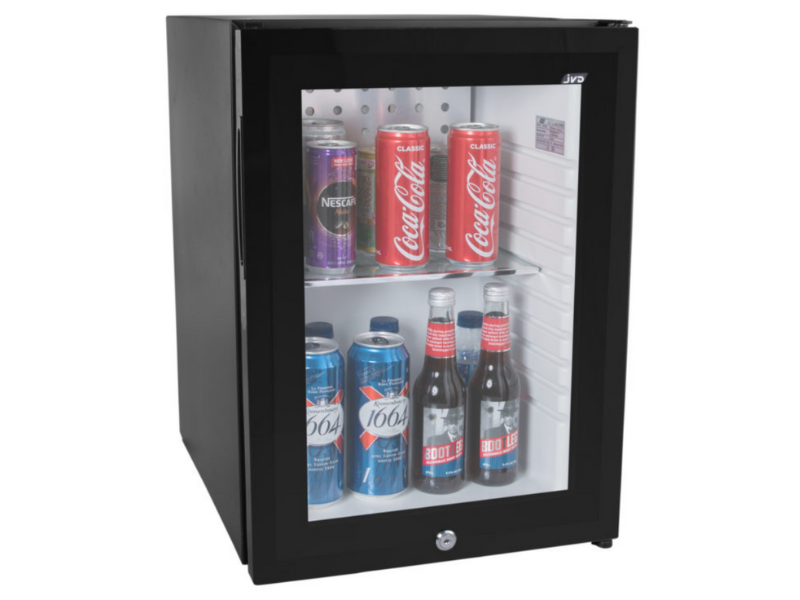 JVD Smart-Compressor 30L Glass Door Minibar Fridge Black | Astro ...