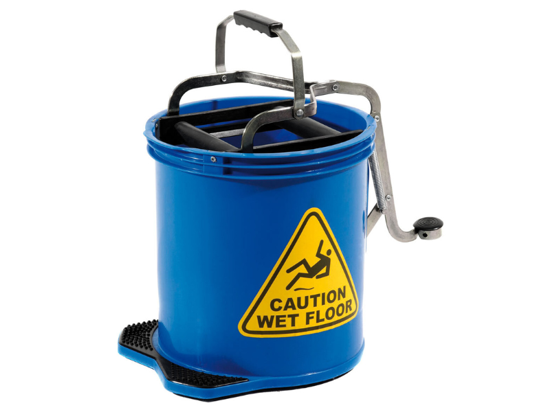 Plastic Wringer Bucket with Metal Pedal 16 Litre Blue | Astro Hospitality