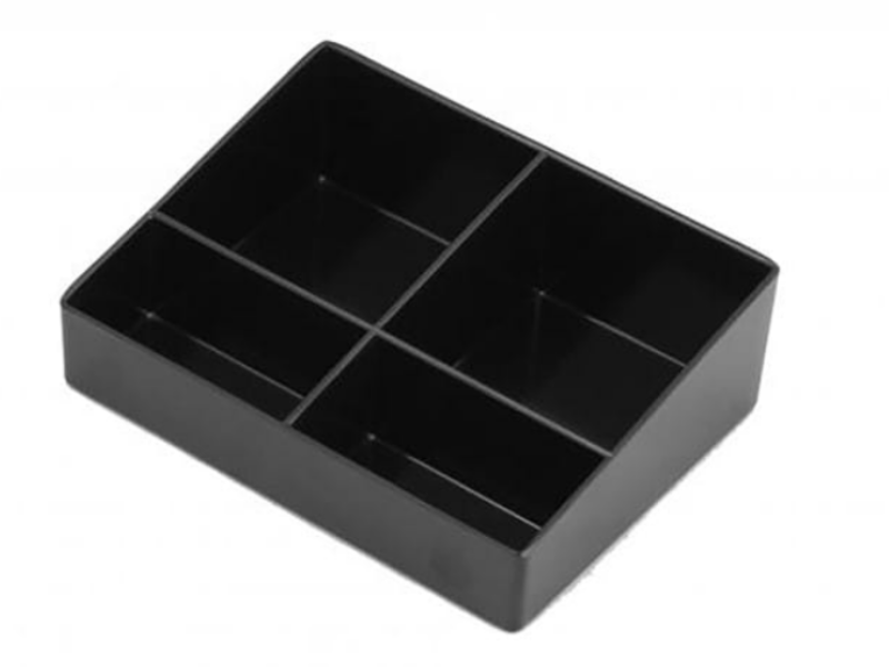 Zen 4 Compartment Sachet Tray, Black | Astro Hospitality Ltd