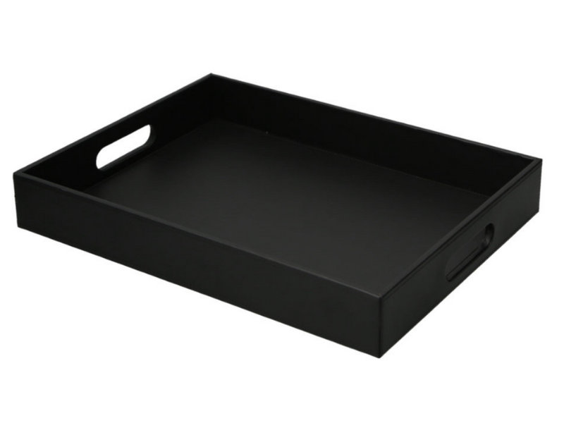 Charme Turndown Tray, Black Leatherette | Astro Hospitality Ltd