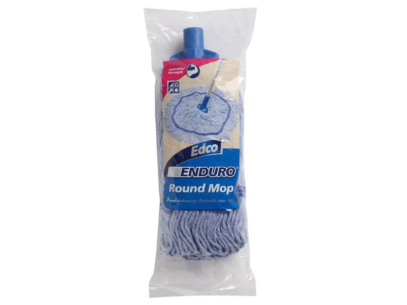 Edco Durable Round Kentucky Mop Head, Blue | Astro Hospitality