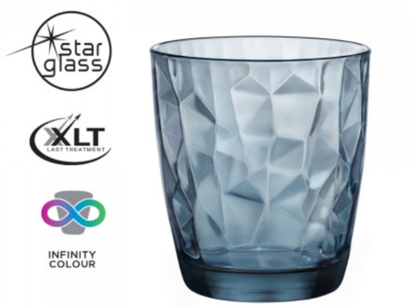 Bormioli Rocco Diamond DOF Blue Glass | Astro Hospitality
