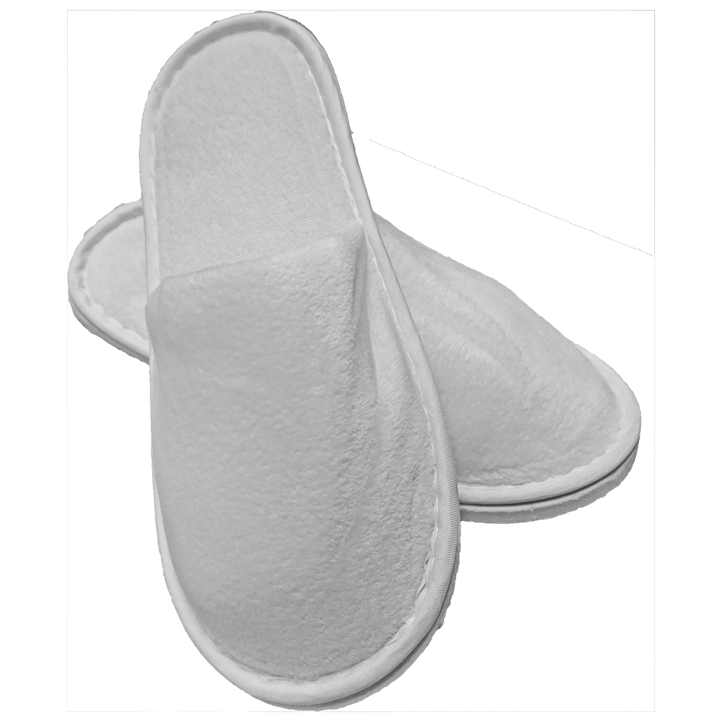 Kids Terry Towelling Slipper Closed Toe, White, 200/PK | Astro ...